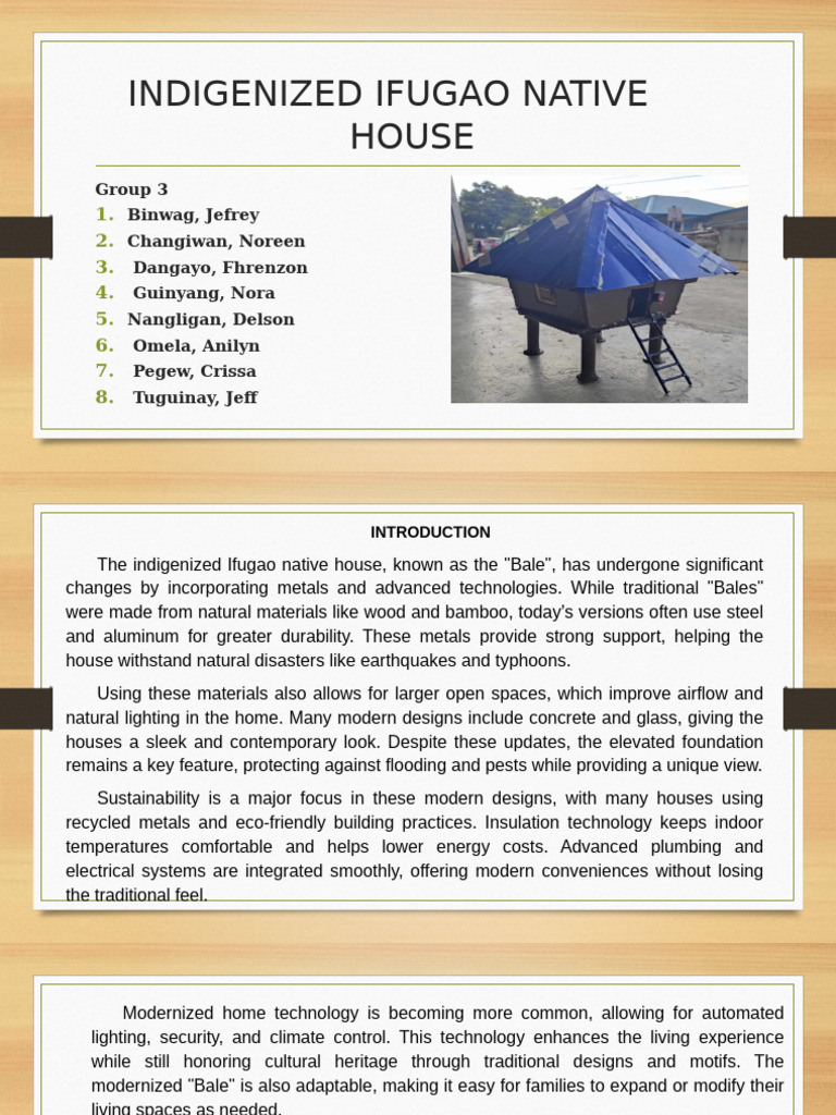 Indigenized Ifugao Native | PDF | Building Materials | Building Engineering