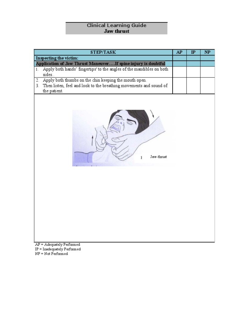 Jaw Thrust Maneuver Guide | PDF