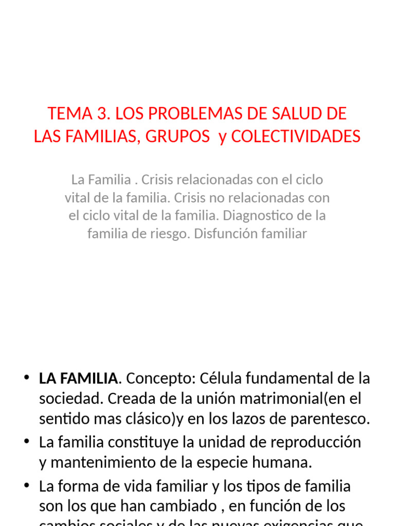 TEMA 3. La Familia | PDF | Familia | Matrimonio
