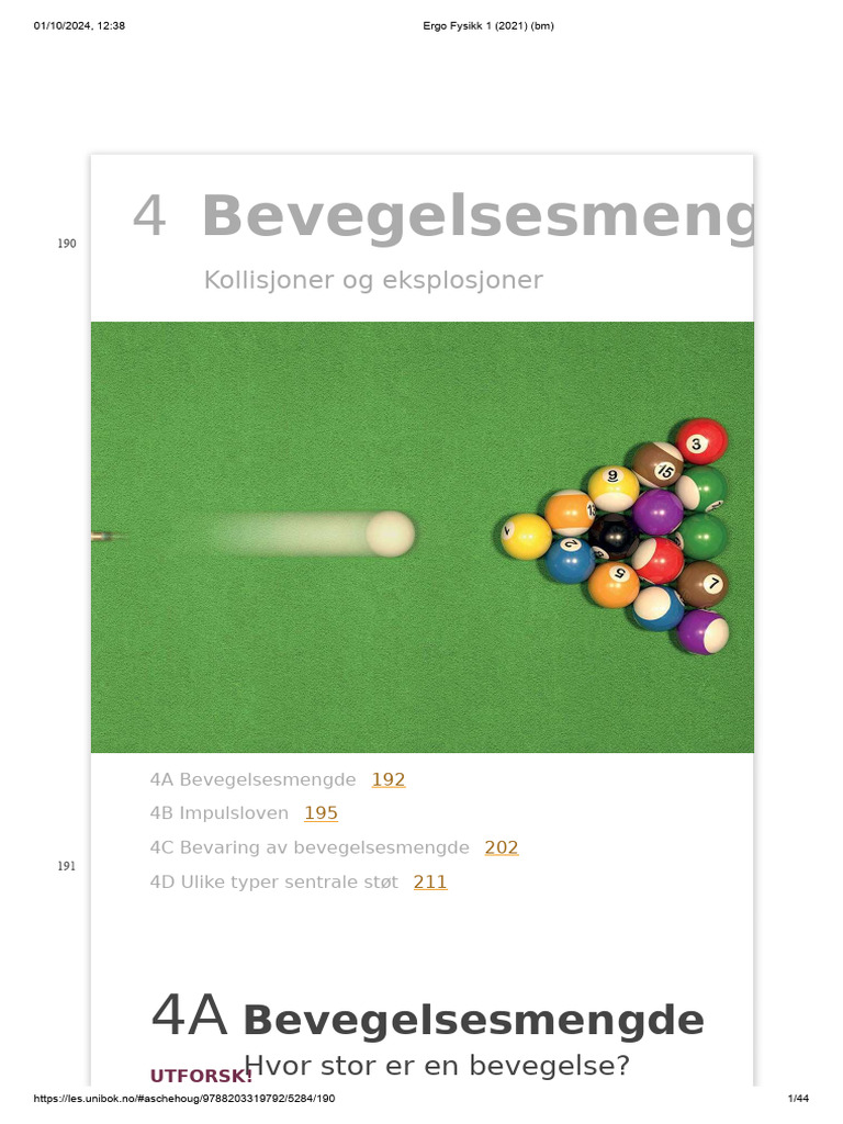 4 - Ergo Fysikk 1 (2021) (BM) | PDF