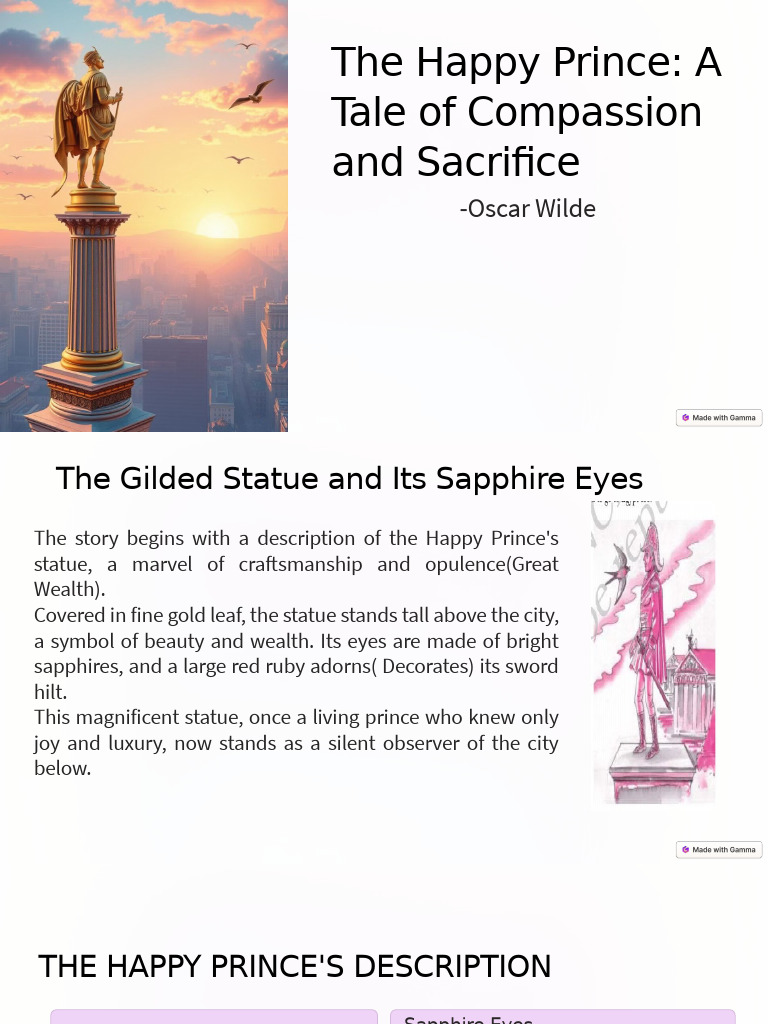The Happy Prince A Tale of Compassion and Sacrifice Corrected | PDF ...