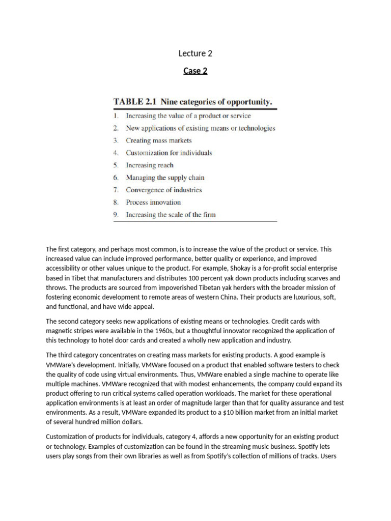 Lecture 2 Case 2 | PDF | Service Industries | Computing