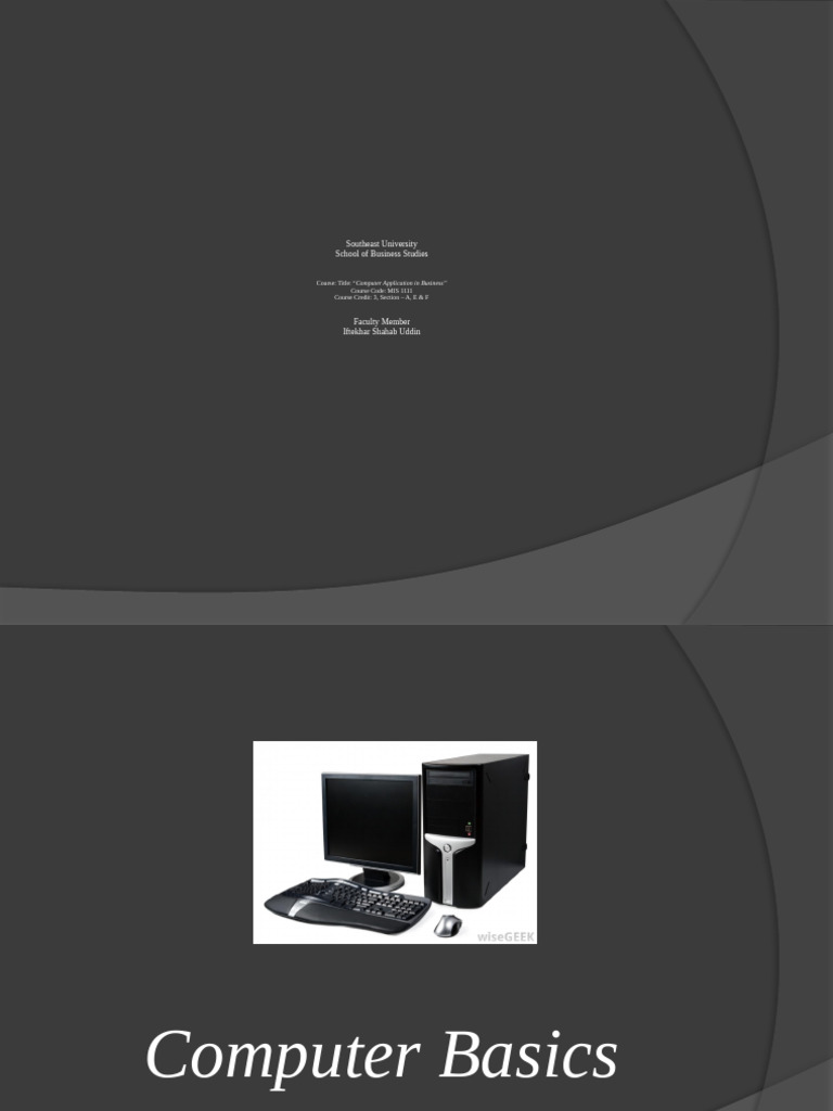 I Am Sharing 'MIS - 1111 - (Computer - Basics) ' With You | PDF ...