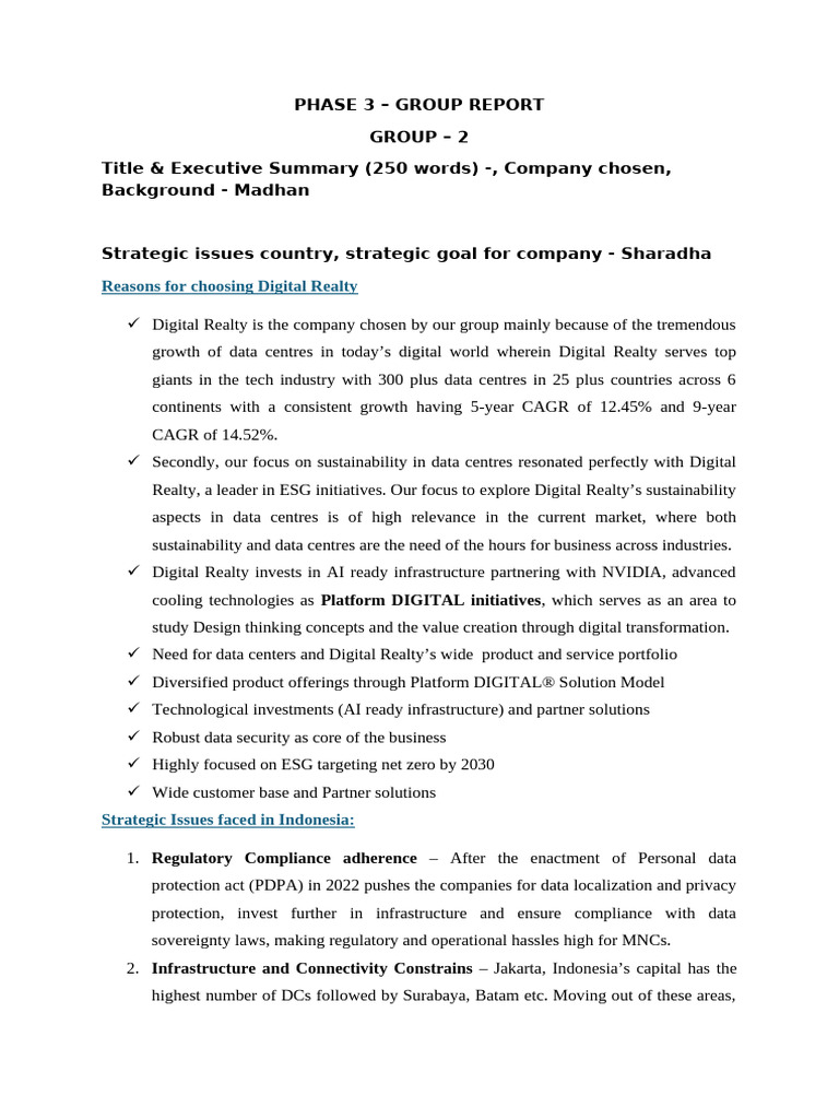 Phase 3 – Group Report | PDF | Data Center | Cloud Computing
