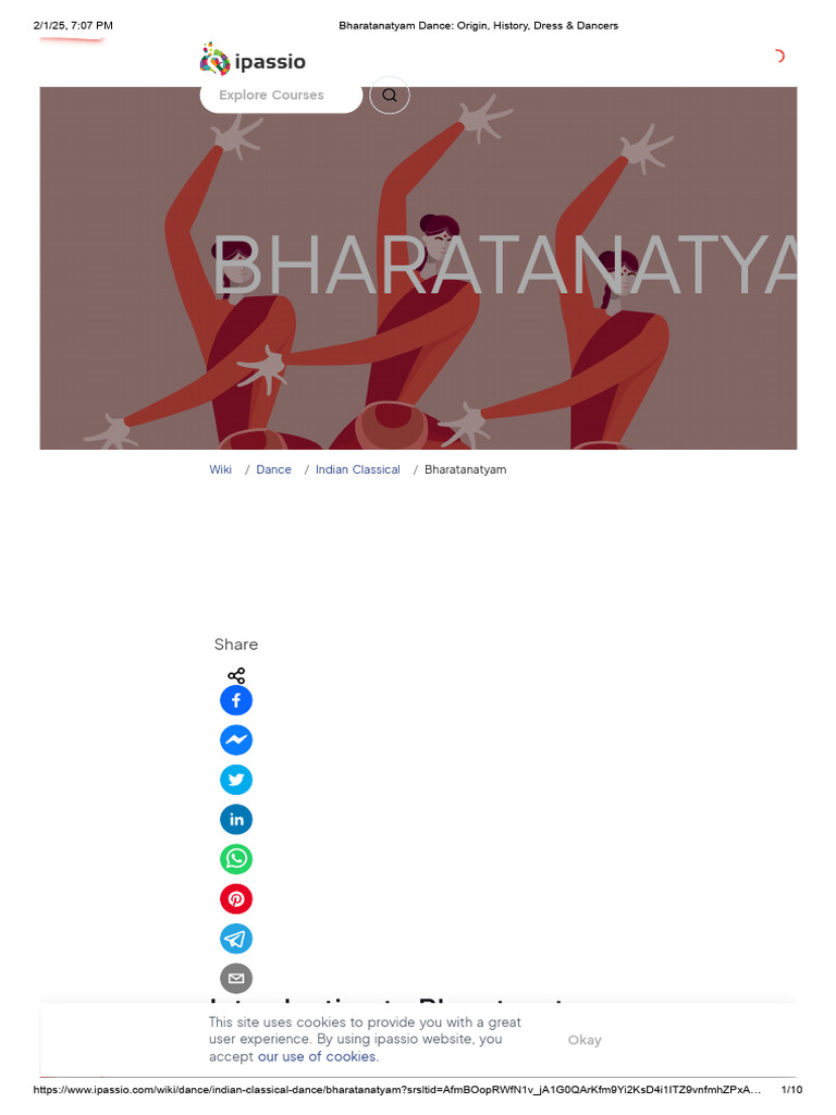 Bharatanatyam Dance - Origin, History, Dress & Dancers | PDF | Dances | Performing Arts