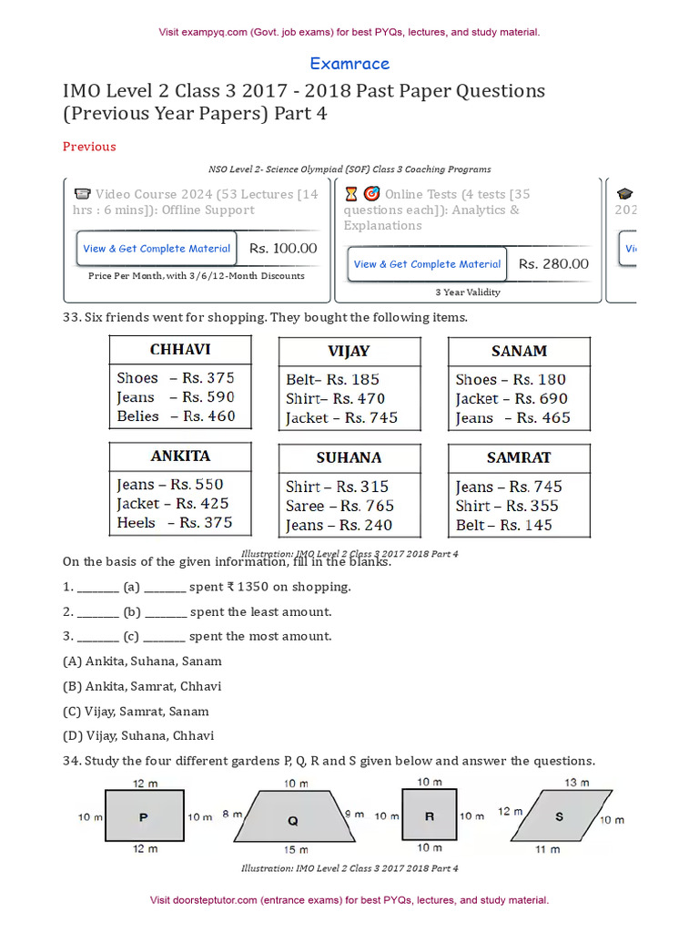 IMO Level 2 Class 3 2017 2018 Part 4 | PDF | Software