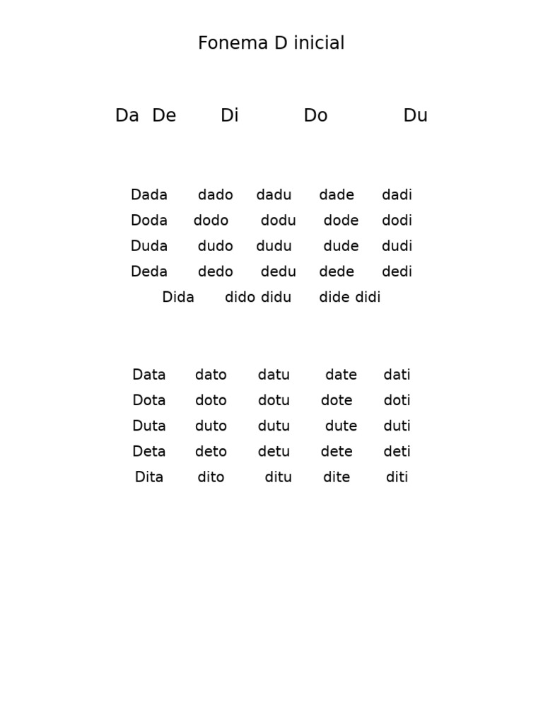 Da de Di Do Du | PDF