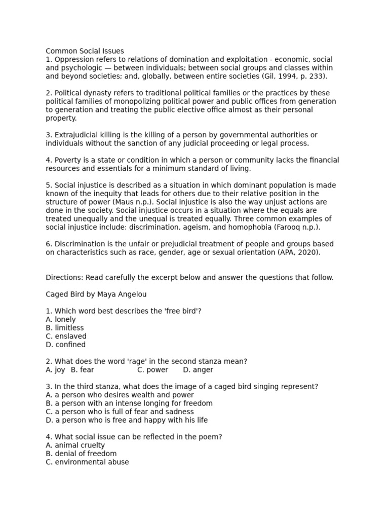 Common Social Issues | PDF