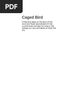 Caged Bird: Freedom and Oppression Analysis | PDF | Poetry | Poetics