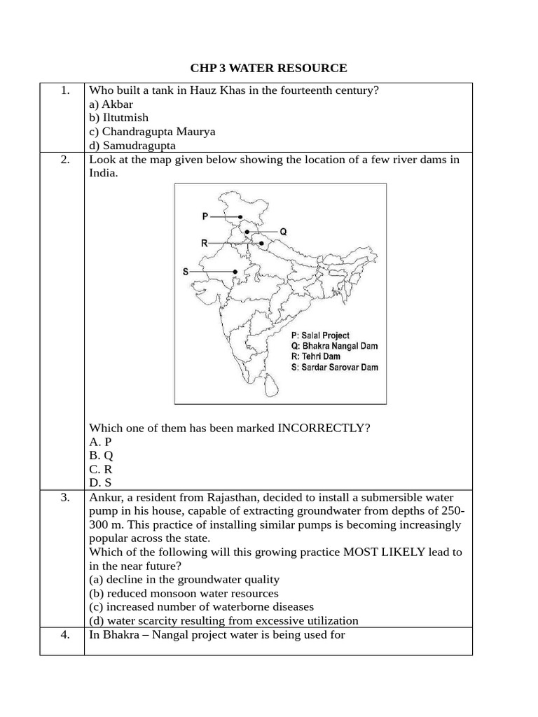 CH 3 Water Resource | PDF