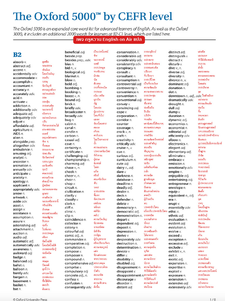 The Oxford 5000 | PDF
