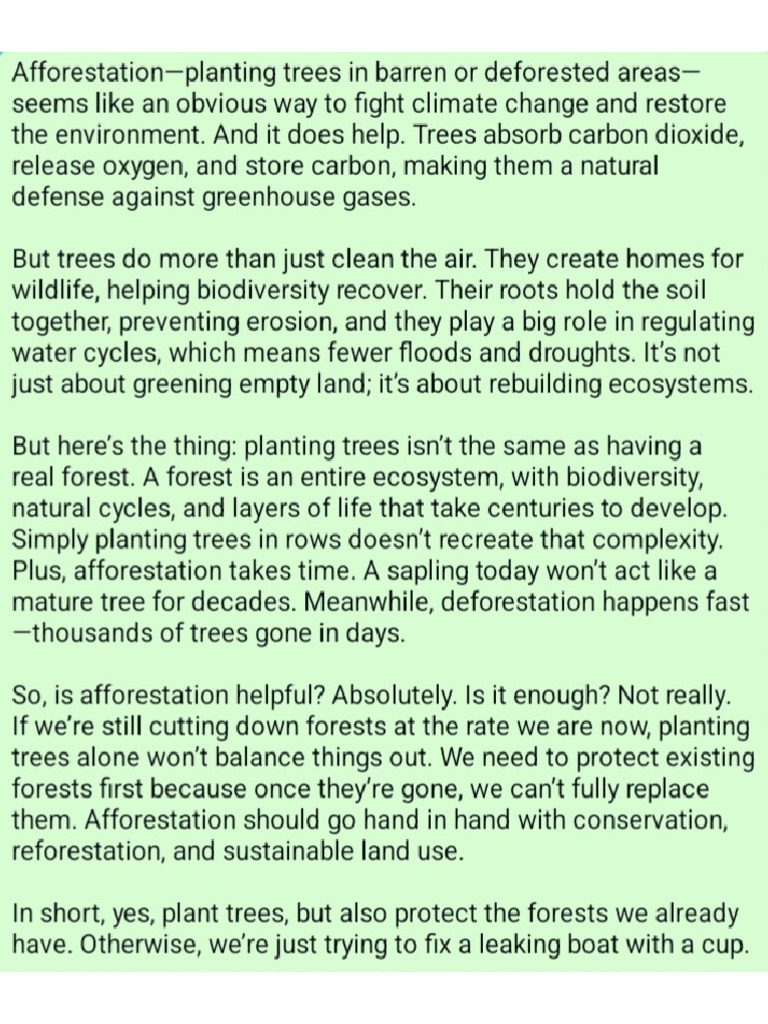 Afforestation | PDF