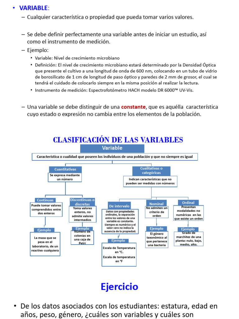 01 INTRO Tipos de Variables | PDF | Variable (Matemáticas)