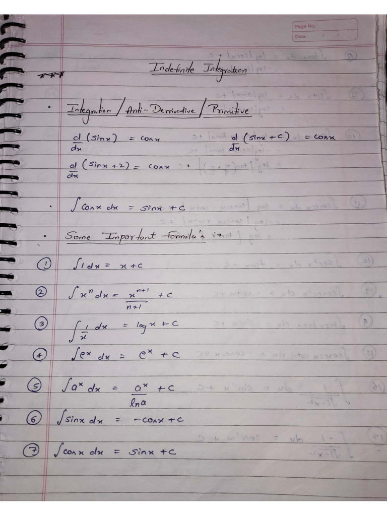 Indefinite Integration | PDF