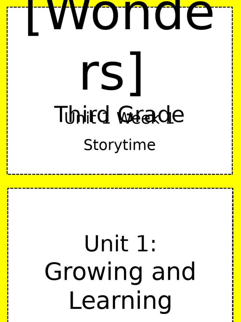Third Grade Wonders: Growing and Learning | PDF | Question | Reading ...