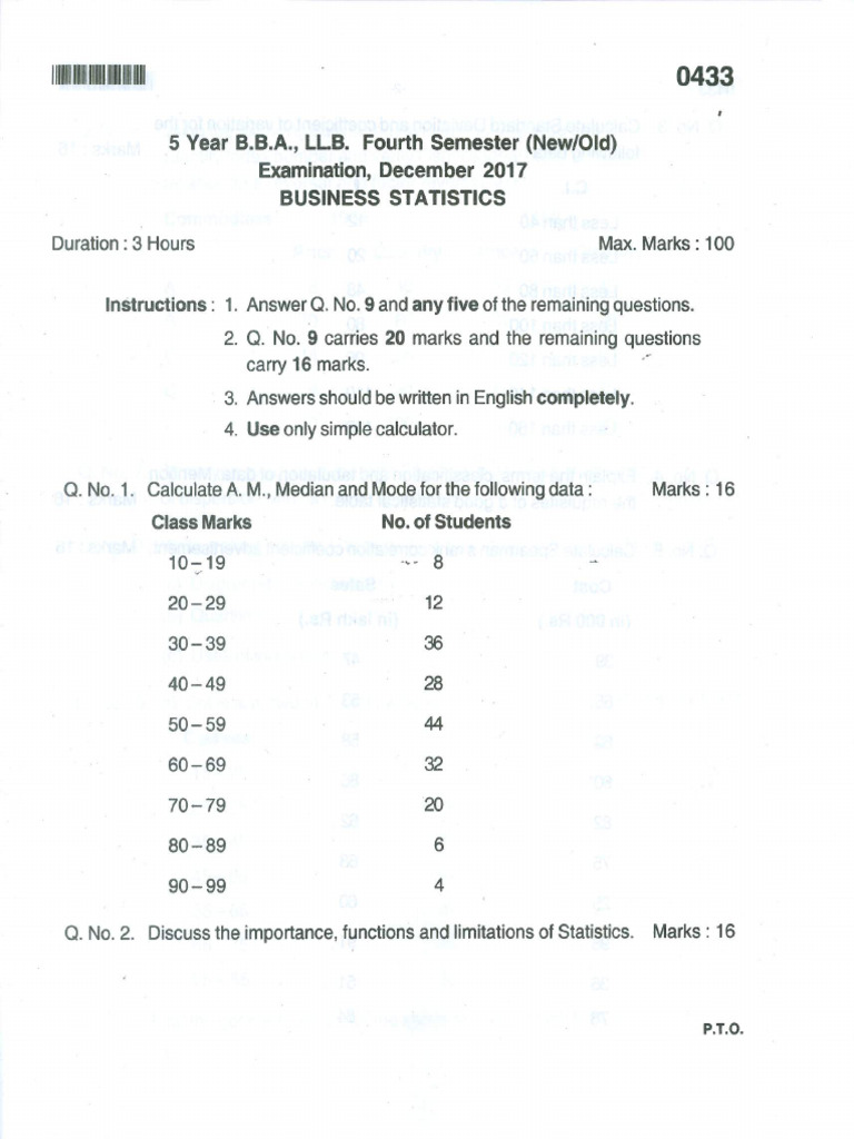Business Statistics 3 | PDF