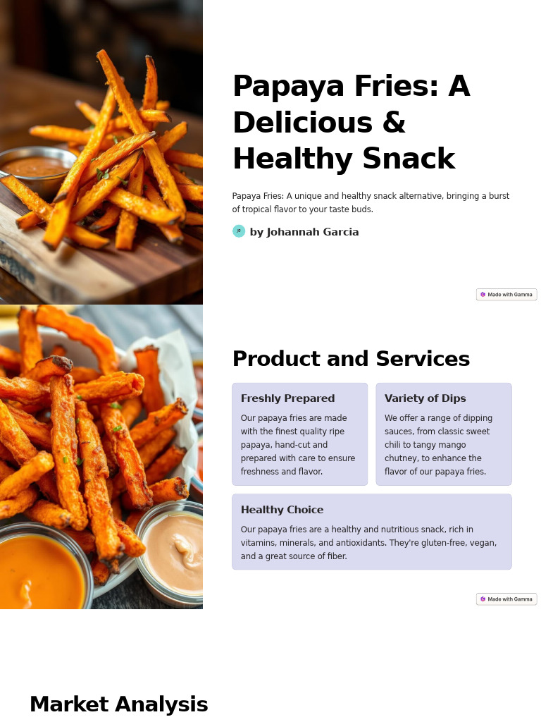 Papaya Fries A Delicious and Healthy Snack | PDF | Taste | Brand