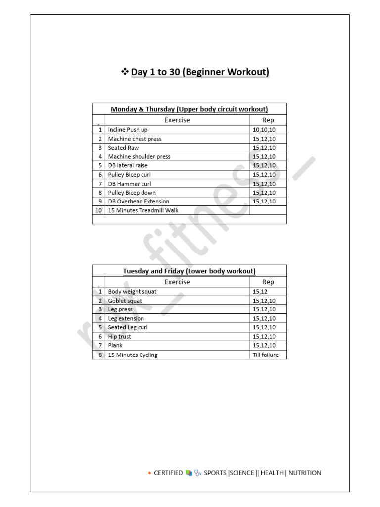 90-Day Transformation Workout Plan | PDF | Management Of Obesity ...