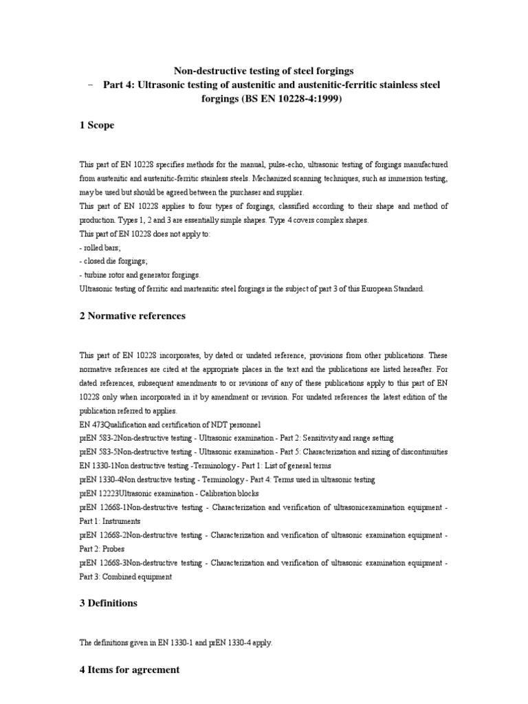 Ultrasonic Testing for Steel Forgings | PDF | Forging | Nondestructive ...