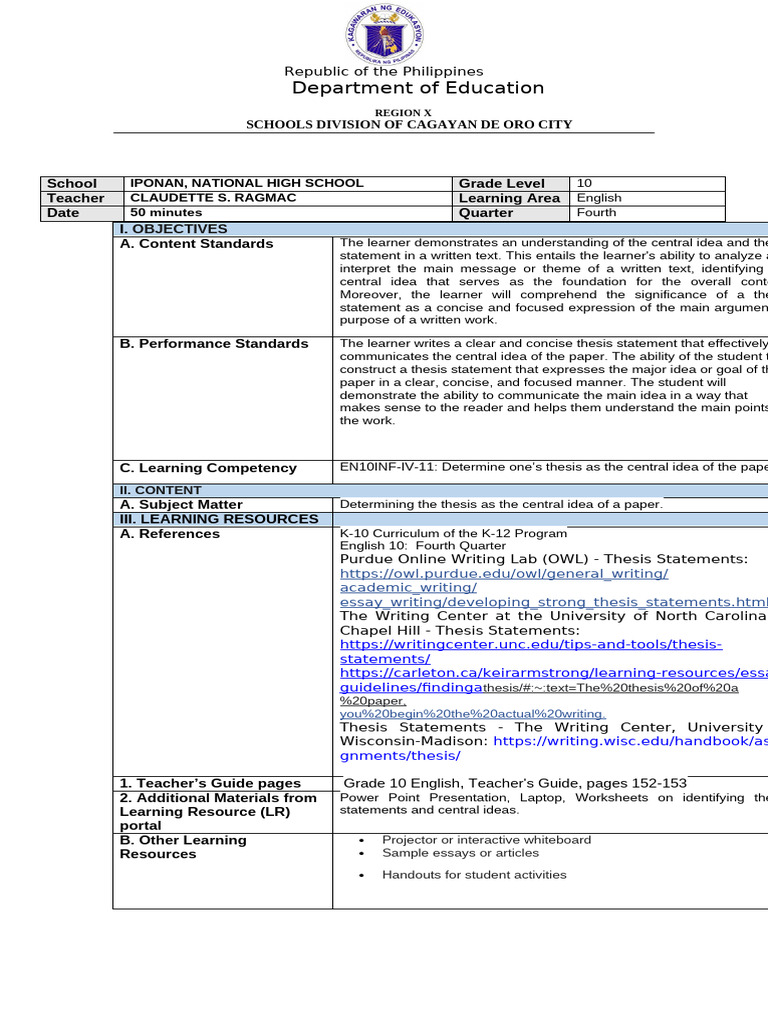Crafting Effective Thesis Statements | PDF | Essays | Thesis