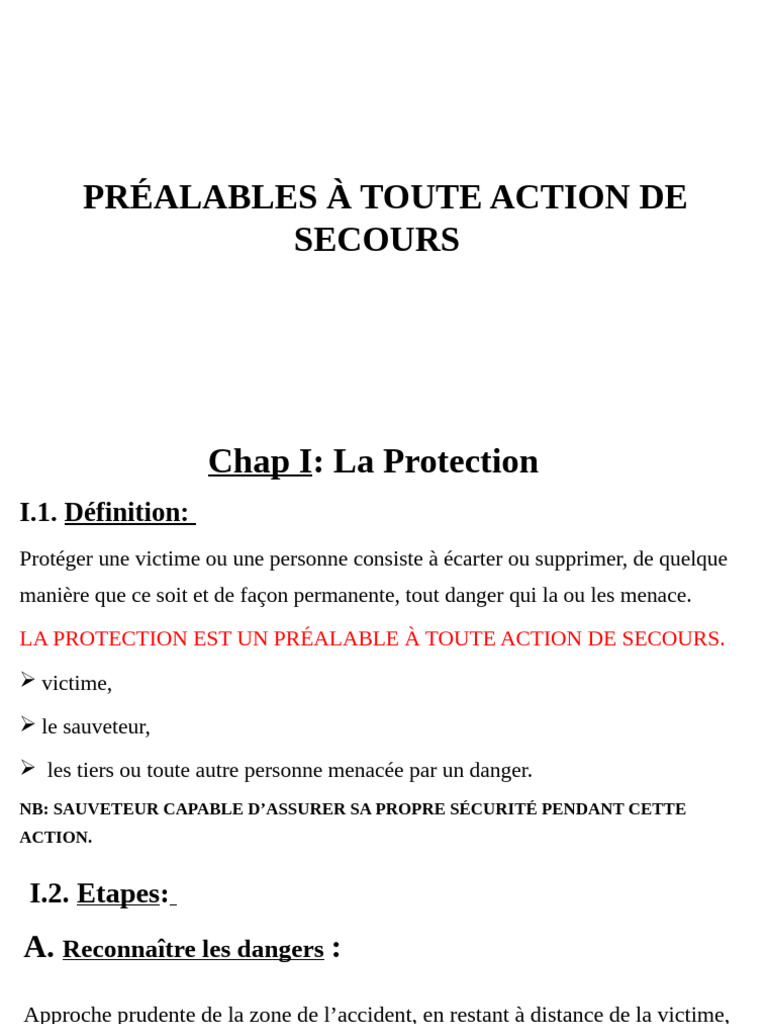 Secourisme Chap 1 2 3 | PDF