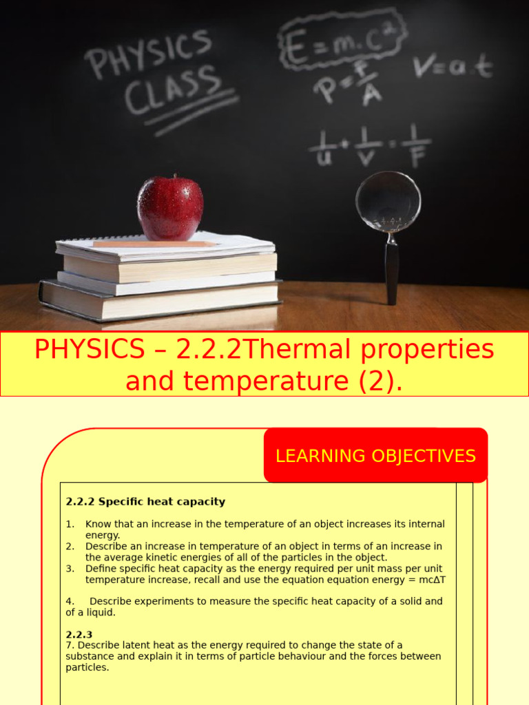Thermal Properties and Temperature 2 (Specific Heat) | PDF | Latent Heat | Heat