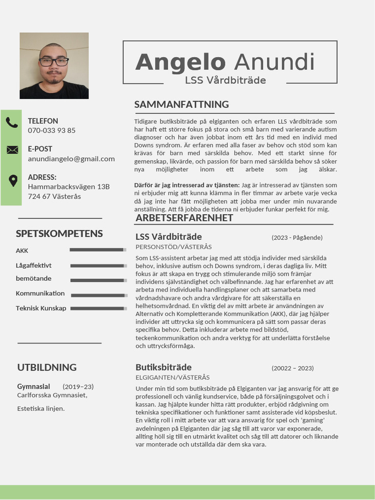 CV 2025 Angelo Anundi | PDF