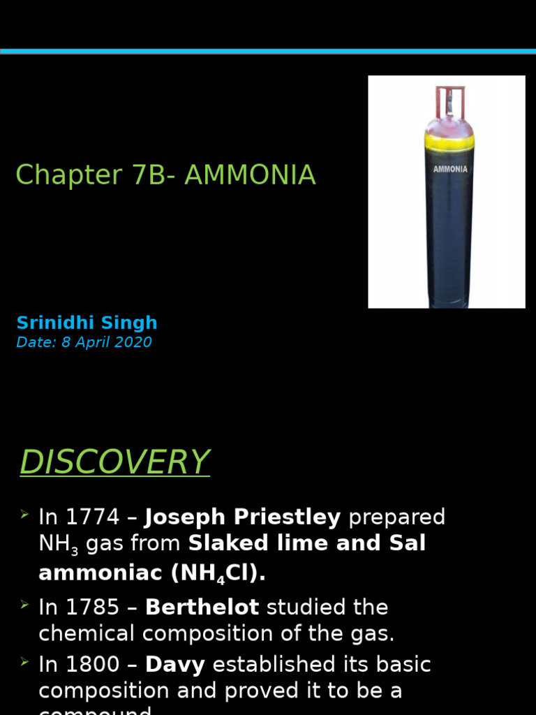 Basic Nature of Ammonia | PDF | Ammonia | Hydroxide