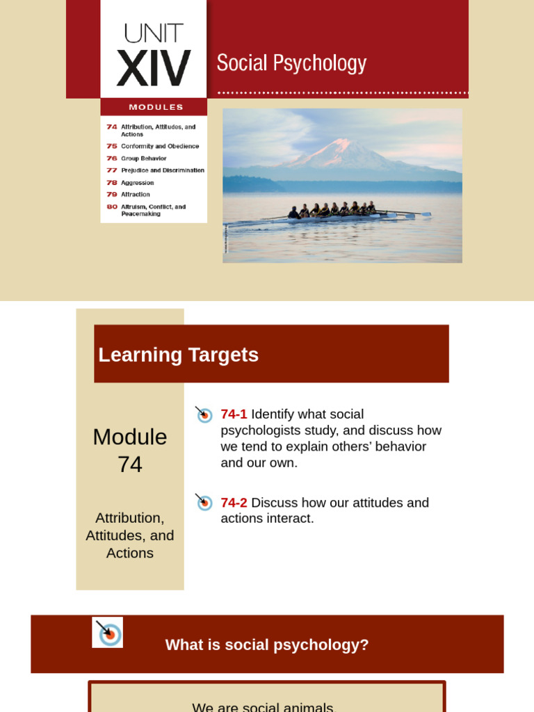 Unit 14 Social Psychology | PDF | Attitude (Psychology) | Prejudices