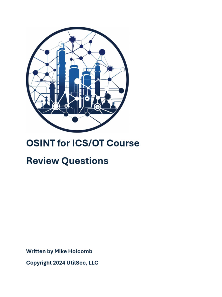 OSINT for ICS_OT - Review Questions | PDF | Domain Name System | Linked In