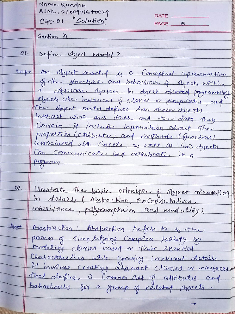 Cae1 Solution OOSD | PDF