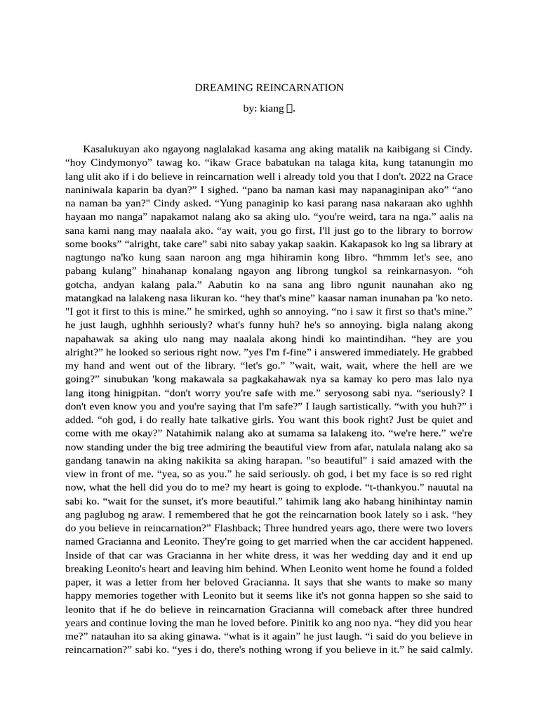 DREAMING REINCARNATION | PDF