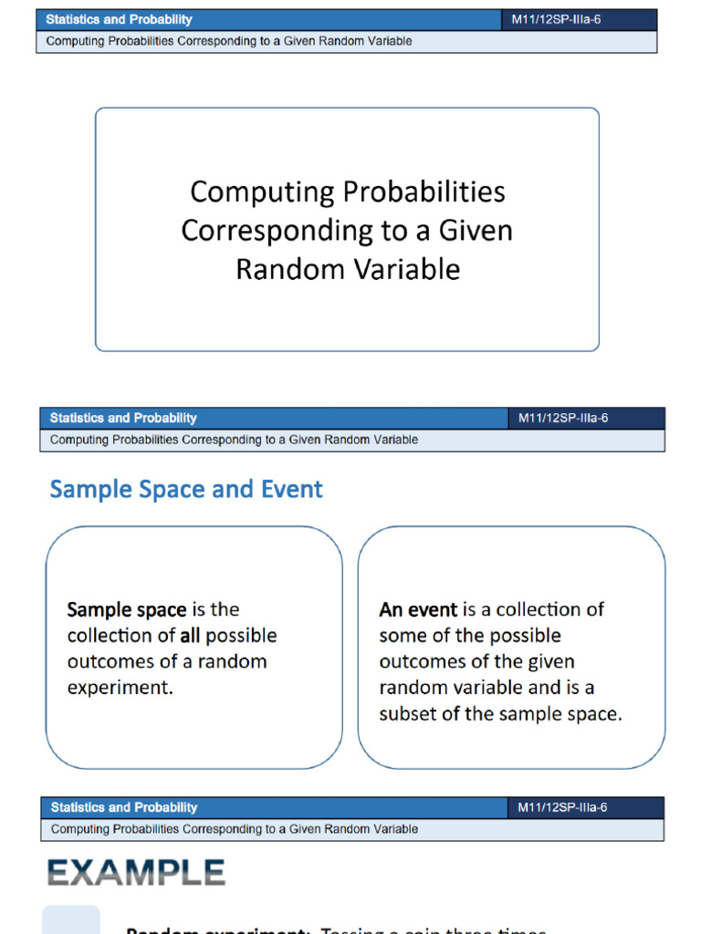 Computes Probabilities Corresponding To A Given Random Variable. | PDF