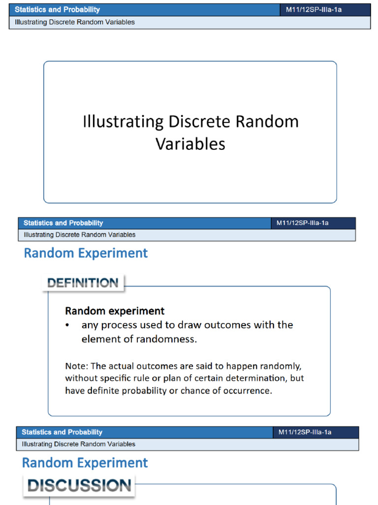 1 2 Random Variables Discrete Continuous | PDF