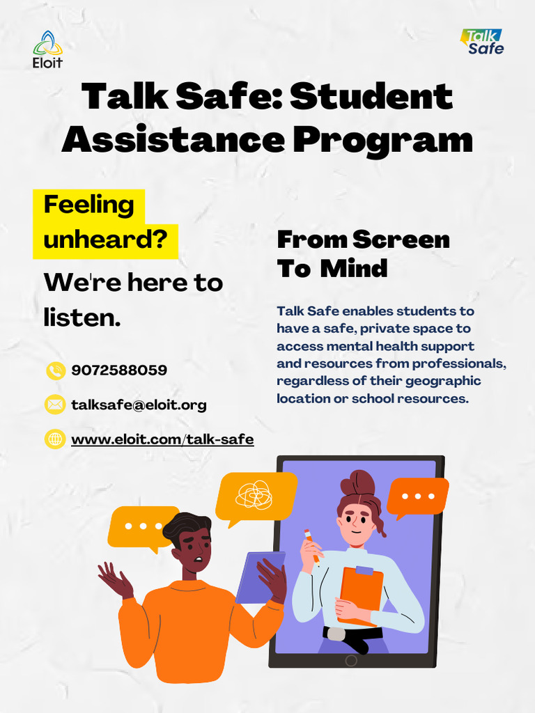 Talk Safe: Student Mental Health Support | PDF