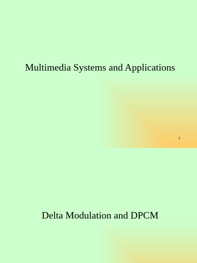 Lecture 7-Lossy Image Compression Techniques-DM-DPCM | PDF | Data Compression | Algorithms