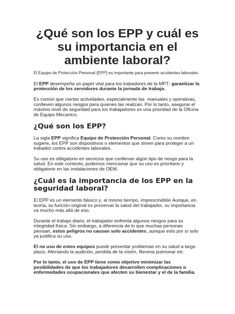 CHARLA EPP SEGURIDAD Y SALUD EN EL TRABAJO 2 | PDF | Seguridad y salud ocupacional