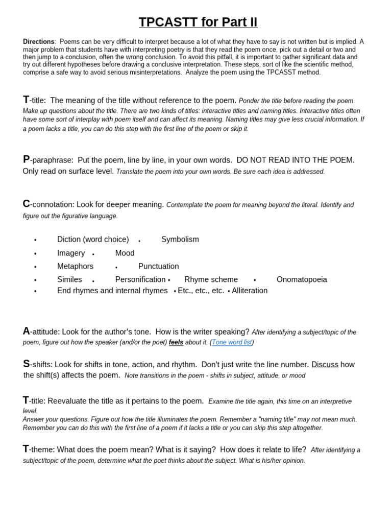 Part+II+Tpcastt | PDF | Poetry