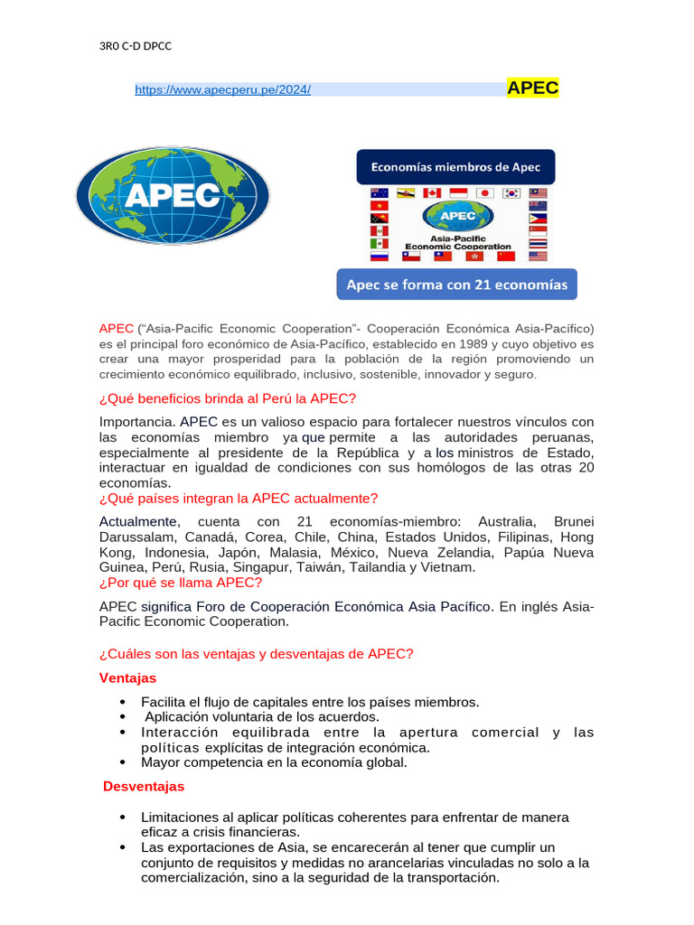 Sesion de APEC | PDF