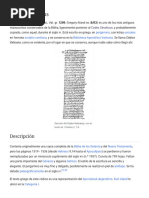 Codex Vaticanus: Historia y Características | PDF | Historia