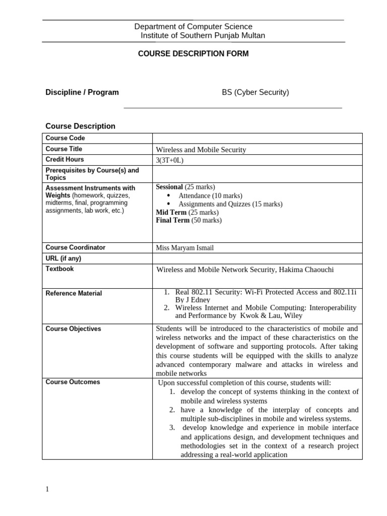 Wireless and Mobile Security | PDF | Wireless Ad Hoc Network | Computer Network