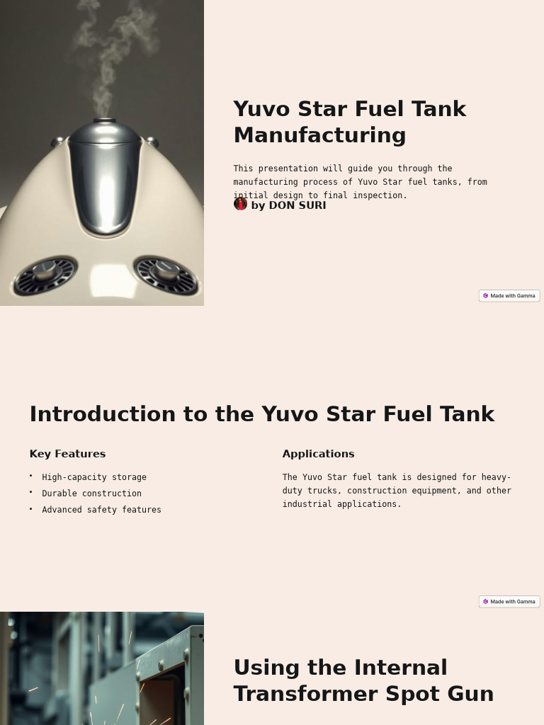 Yuvo Star Fuel Tank Manufacturing Process | PDF