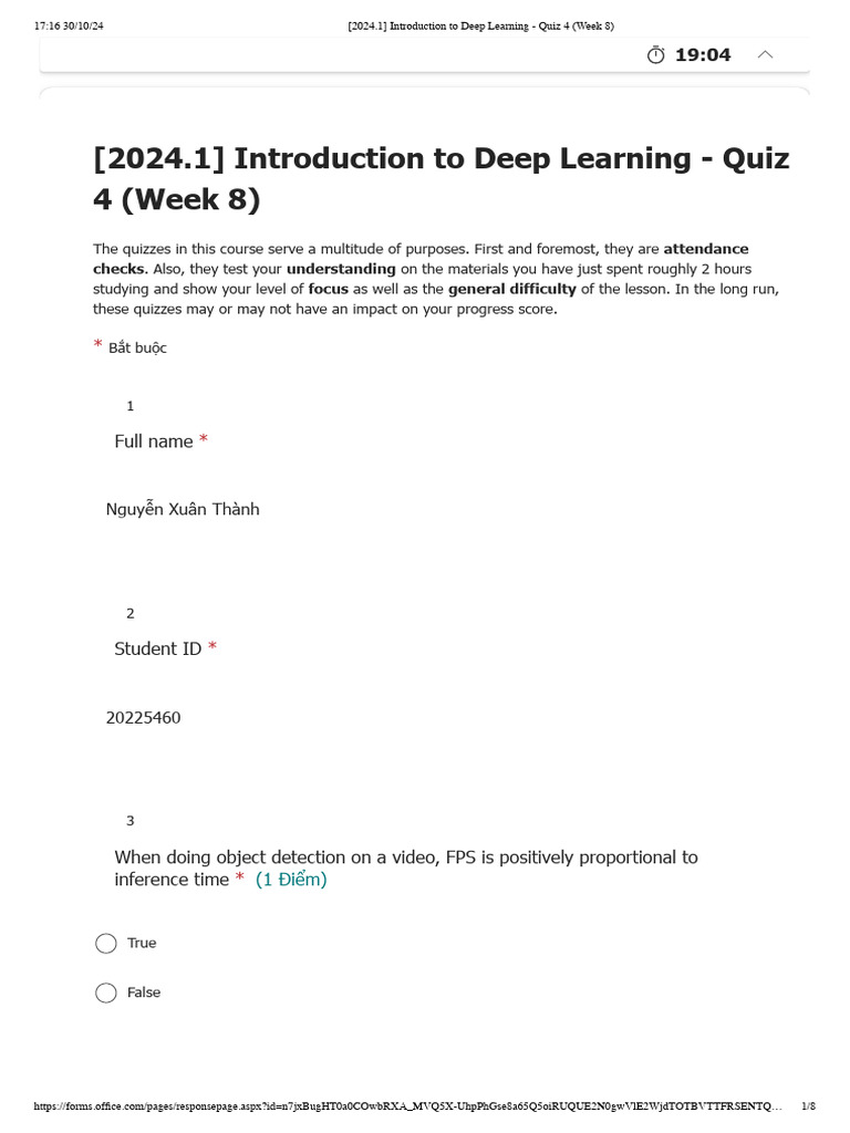 (2024.1) Introduction To Deep Learning - Quiz 4 (Week 8) | PDF | Deep ...