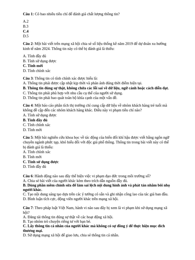 trắc nghiệm gk1 tin 9 (xử lí in4 và scratch) | PDF