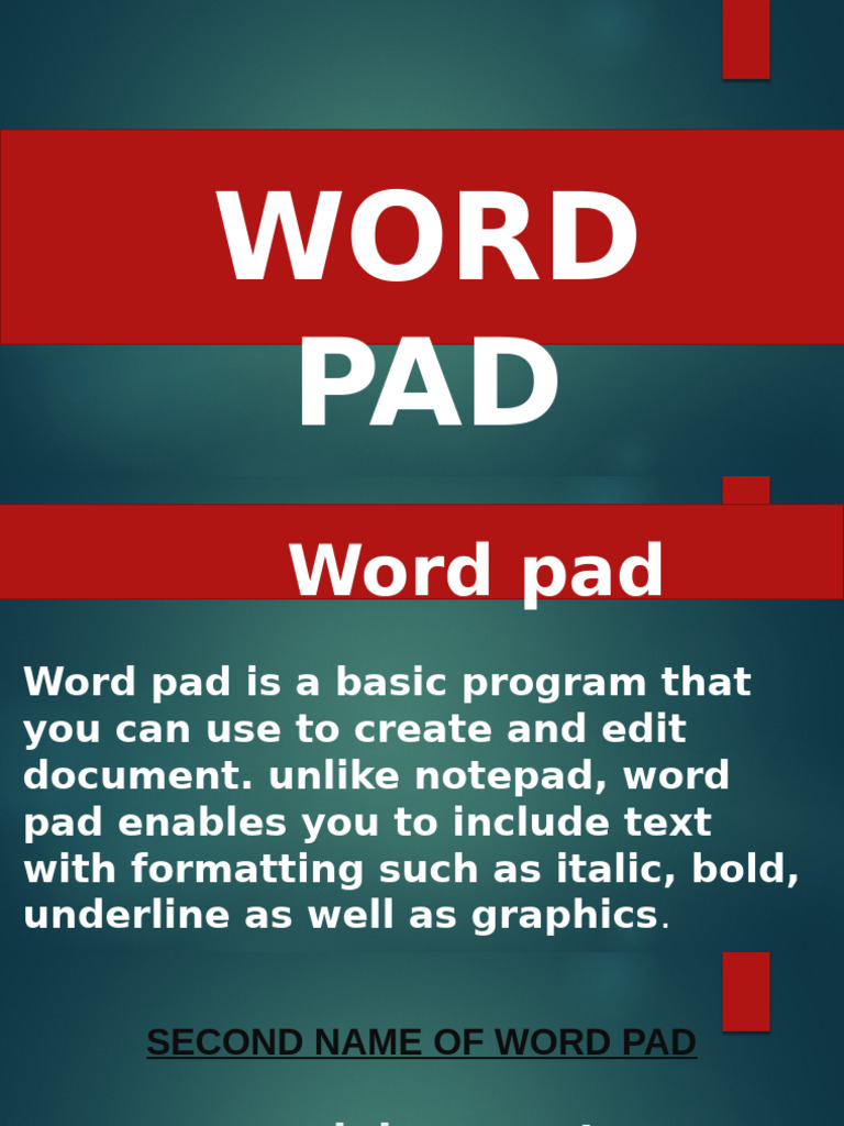 WordPad Basics and Features | PDF