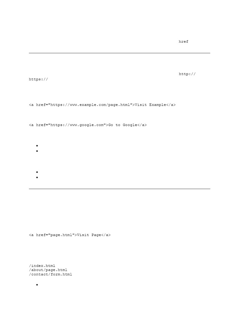 Absolute vs Relative Links in HTML | PDF | Directory (Computing ...