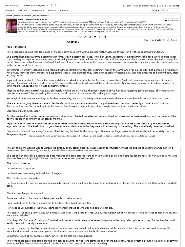 What It Means To Be A Sister Chapter 3, An Encanto Fanfic - FanFiction ...