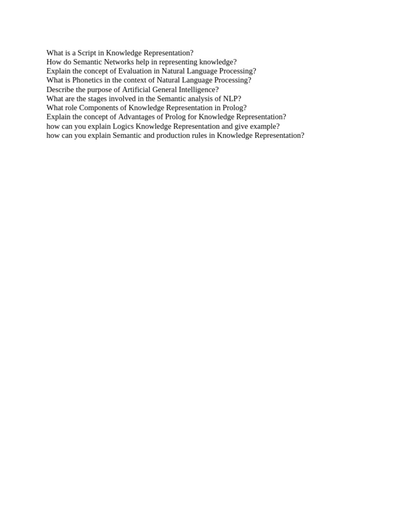 What Is A Script in Knowledge Representation | PDF
