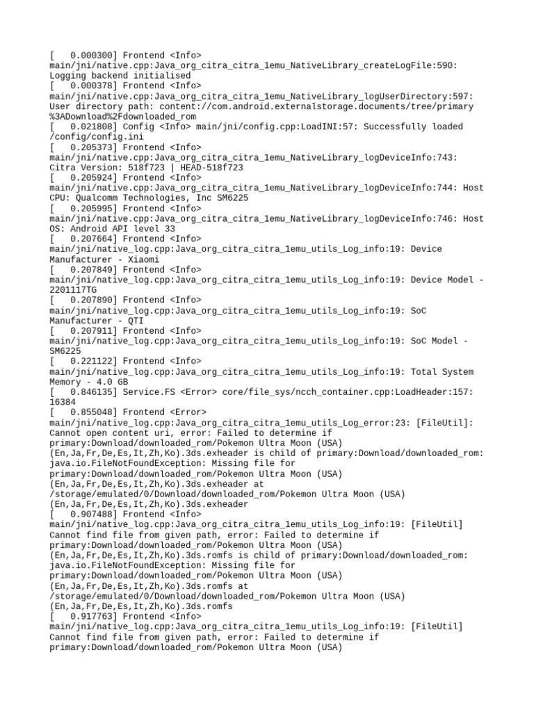 Citra Log | PDF | System Software | Computer Engineering