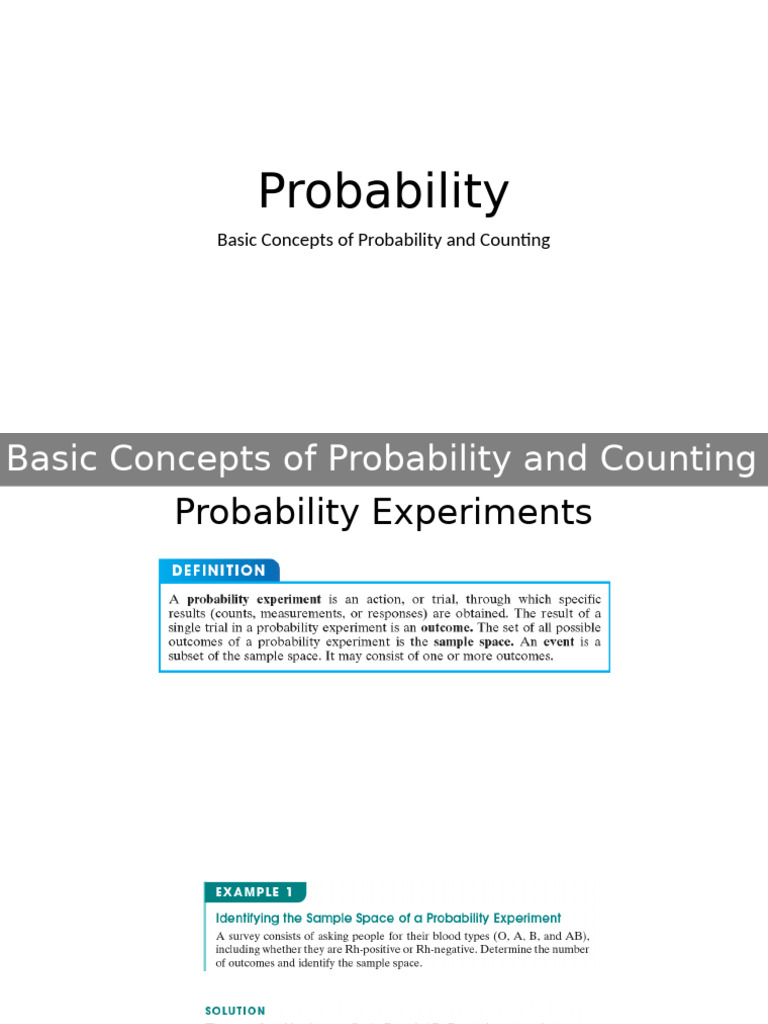 EM104 Topic6 Probability - Basic-Concepts | PDF